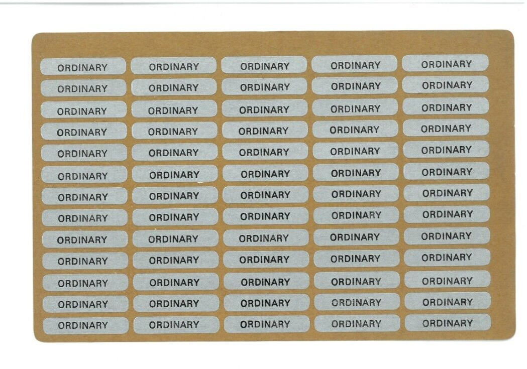 Sheet of 65 adhesive labels - Ordinary - for labeling stamp album pages ...