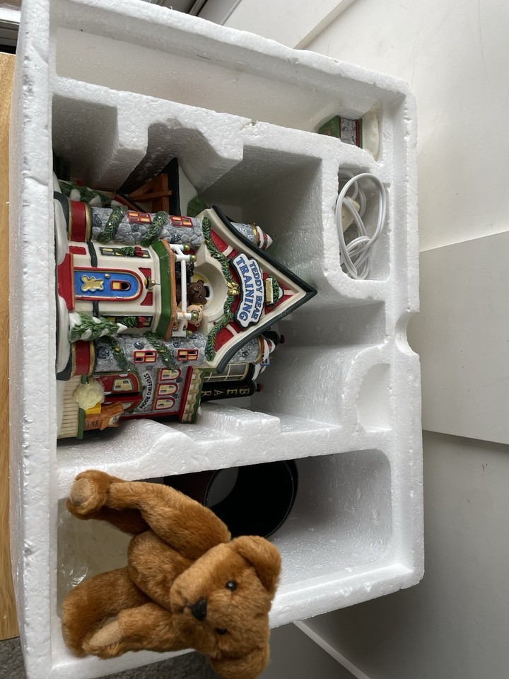 Department Dept 56 Lighted Teddy Bear Training Center North Pole Series ...