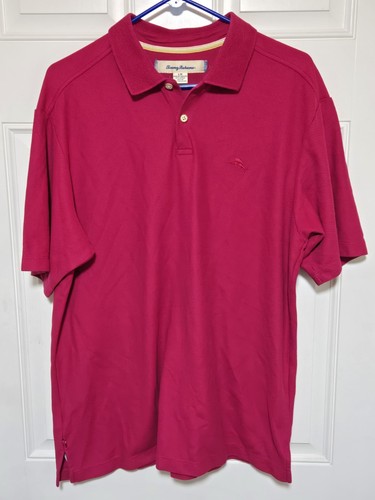 Tommy Bahama Polo Shirt Pink Fusia Mens Size Large | eBay