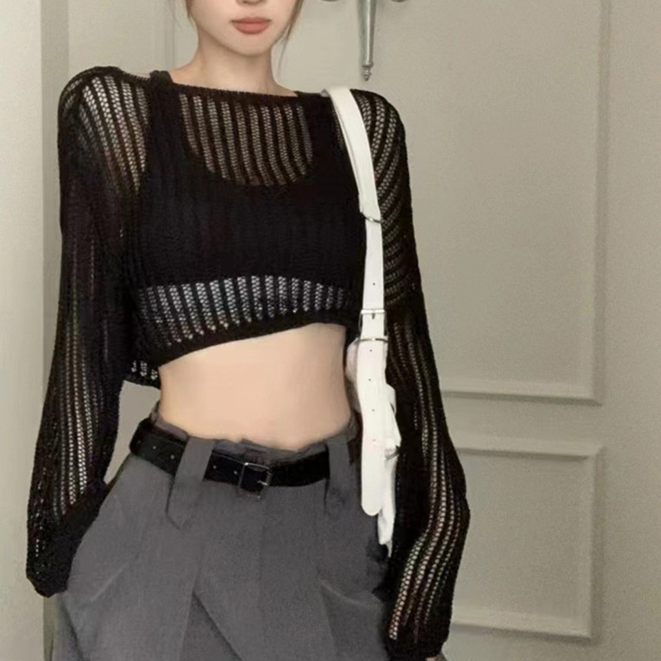 Unique Design Womens Vintage Gyaru Knitted Loose Fit Top with Elegant ...