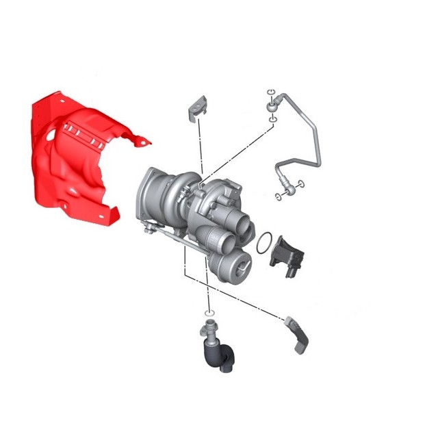 MINI Clubman R55 Turbocharger Heat Shield 11657595605 7595605 Genuine ...