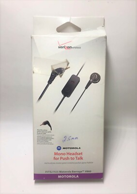 Verizon Wireless V860 Mono Headset for Push to Talk - Black | eBay