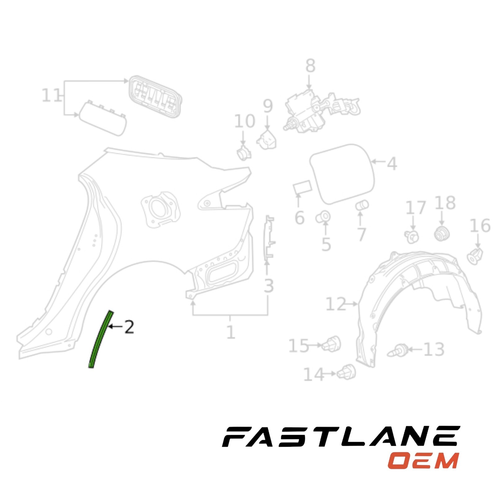 Toyota OEM 2018 Camry-quarter Panel Protector Right 5874706130 for sale ...