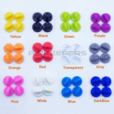 Rubber Pin Backs PVC Lapel Pin Backs Clasps/Clutch for Pin Post Pins ...