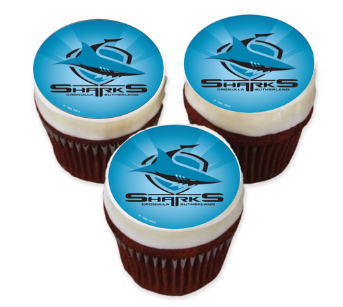 Cronulla SHARKS Edible Cake Topper NRL Rugby League Images Round A4 or ...