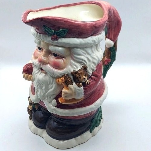 Santa Claus Ceramic Christmas Pitcher 8" Toby Style Holiday Decor World ...