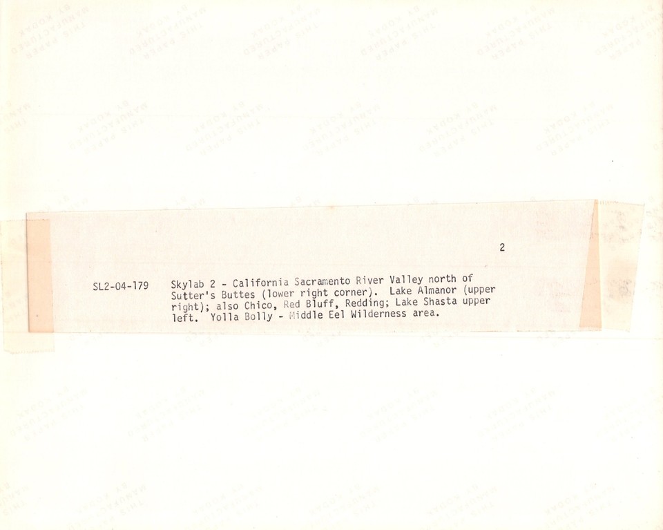 RARE NASA 1973 California Sacramento River Valley Skylab Mission 10x8 ...