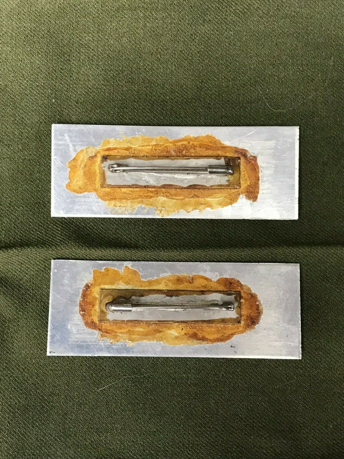 Vintage Over-sized Pair US Army 1st First Lieutenant Rank Insignia Bars ...