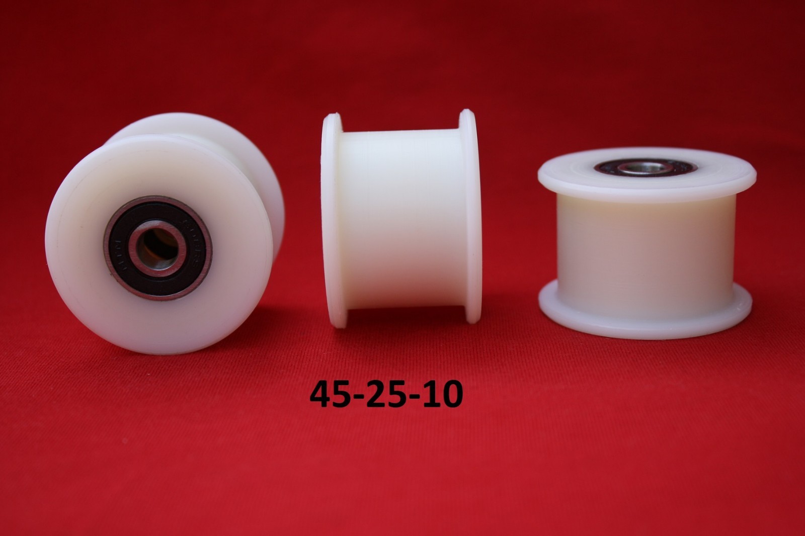 45mm Square Flat Nylon Pulley Idler Wheel, Ball Bearing nylon rollers ...
