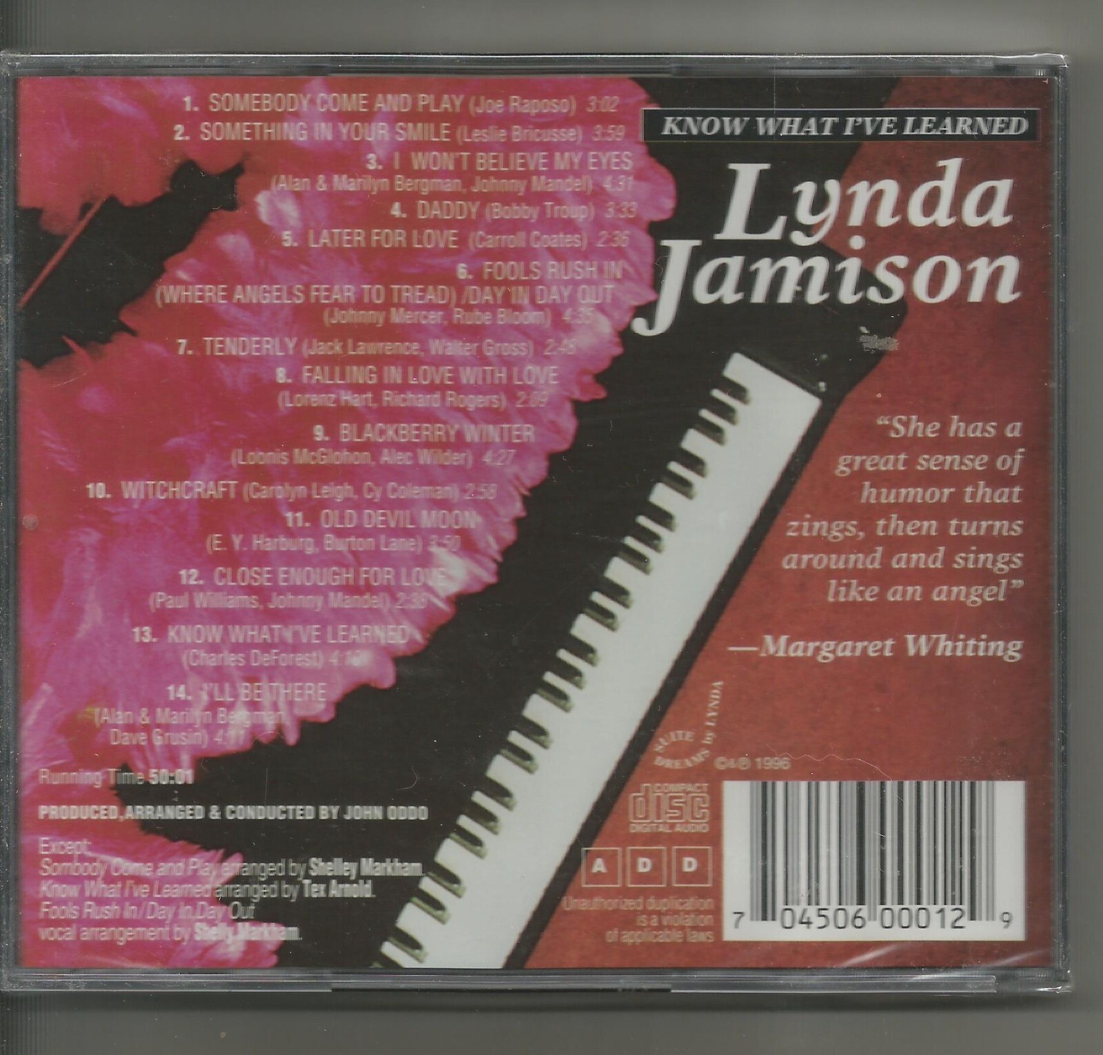 Know What I've Learned by Lynda Jamison (CD, Jun-1997, Touchwood ...
