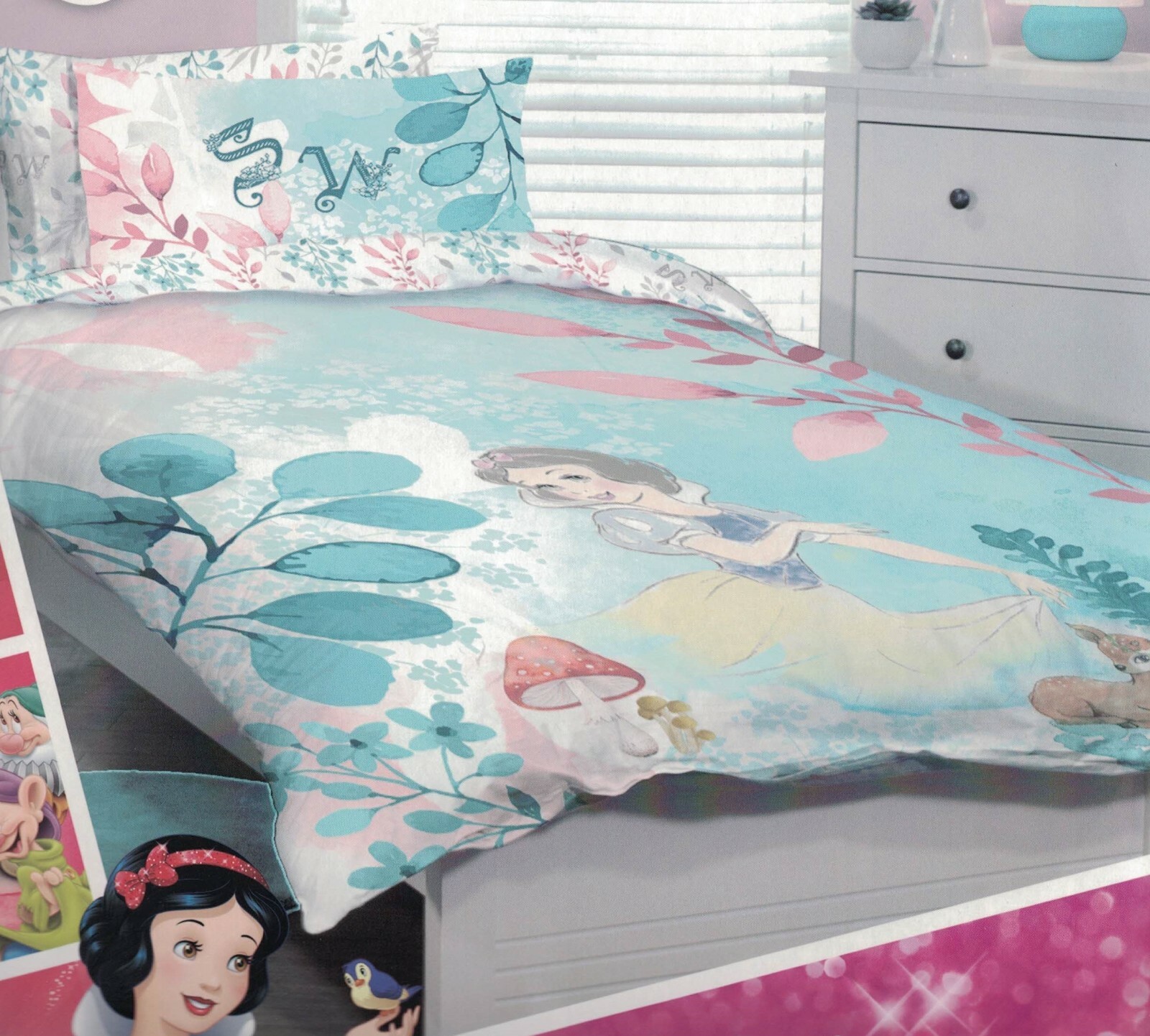DISNEY PRINCESS SNOW WHITE QUILT COVER SET SINGLE NEW | eBay Australia