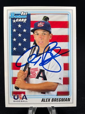 2010 Topps 1st Bowman Card #95 Alex Bregman Signed Card | eBay