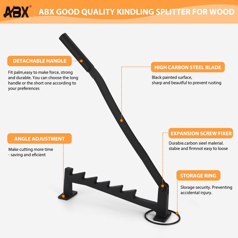 Kindling Splitter, Wood Splitter, Wall Mounted Log Splitter - Heavy ...