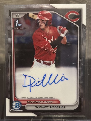 2024 Bowman Chrome Dominic Pitelli Autograph Auto #CPA-DPI Cincinnati ...