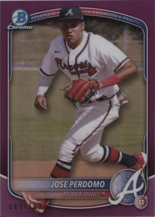 2025 Bowman - Chrome Prospects Jose Perdomo #BCP-106 Fuchsia Refractor ...