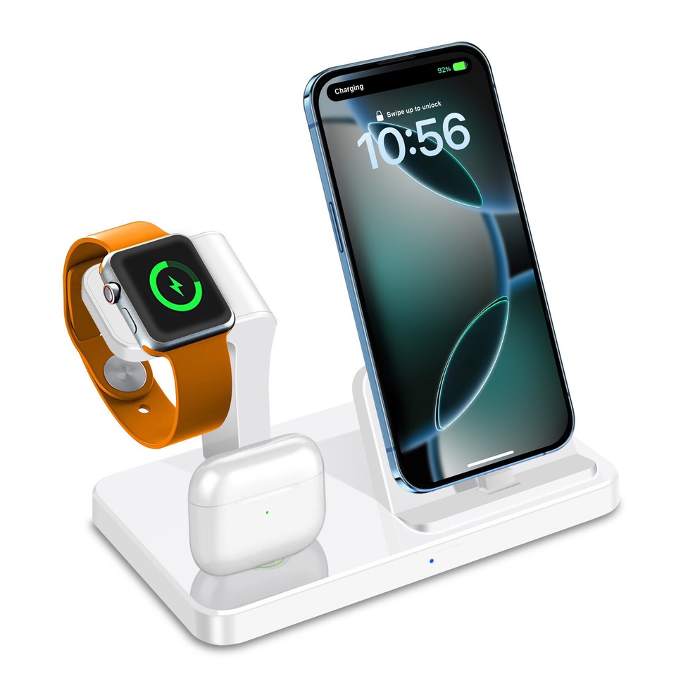 3in1 USB-C Fast Charger Stand Dock Charging Station For Apple Watch 10 ...