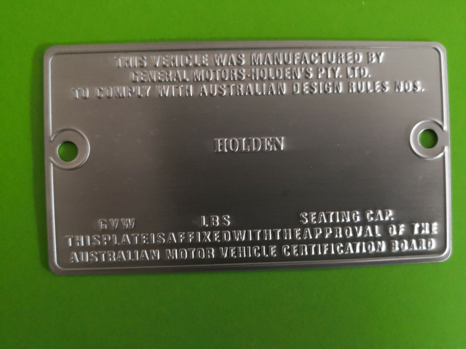 Holden Torana LC XU1 Restoration Plate Set | eBay Australia