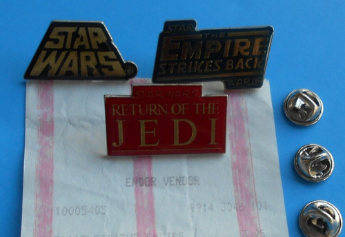 Vintage Star Wars Pins Endor Vendor Star Wars 8082 Empire 8083, Jedi ...
