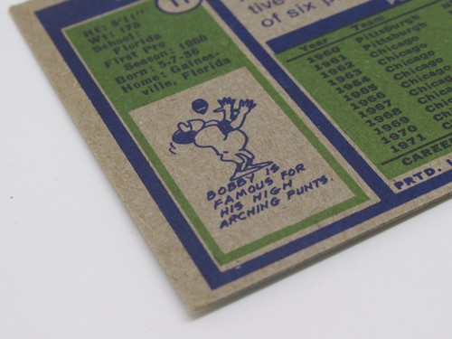 Bobby Joe Green LOT of 2 Chicago BEARS 1972 Topps #11 NFL Football Card ...