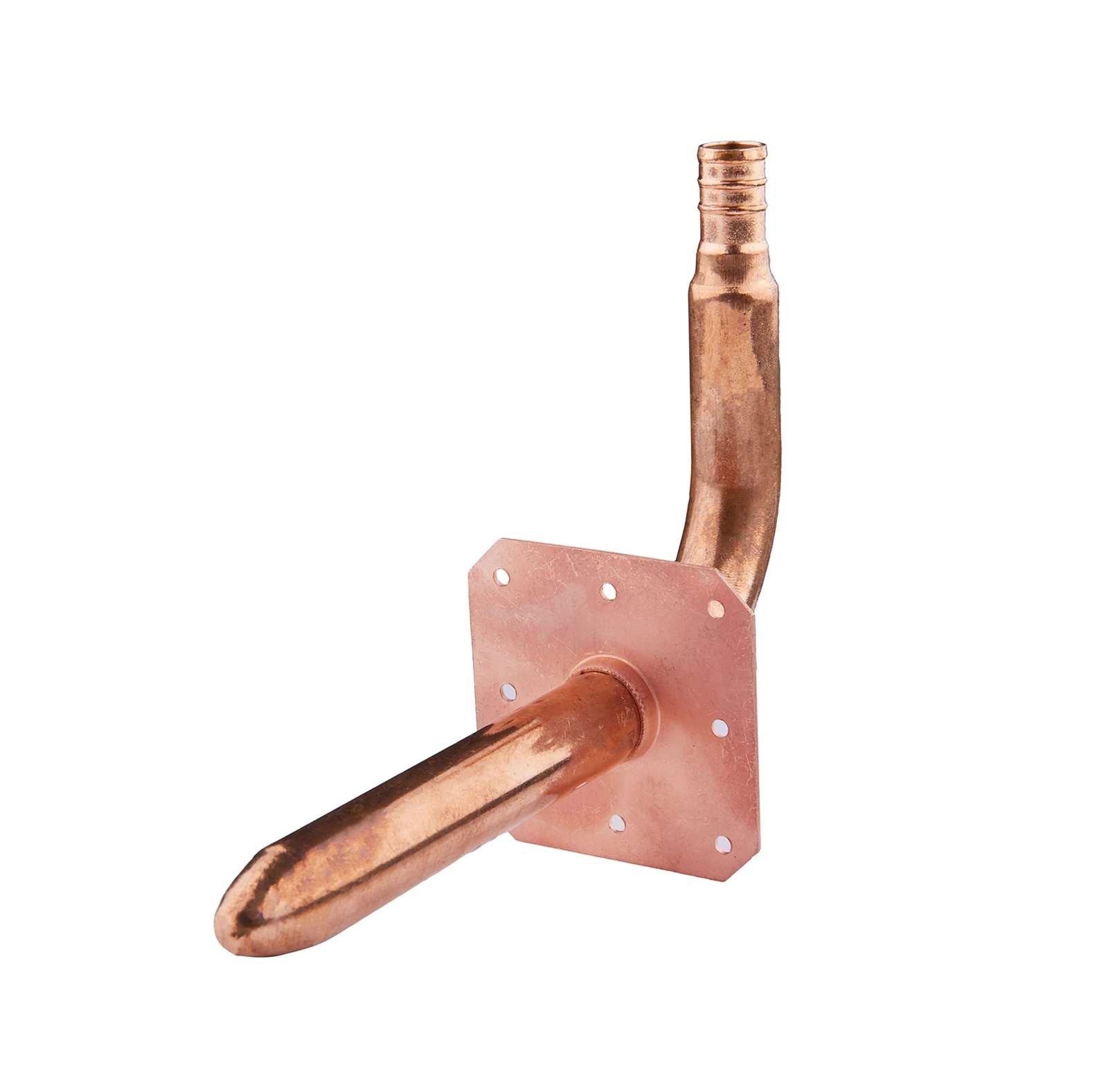 Pack of 2 1/2" Barb Crimp Pex Copper Stub Out Elbow with Wall Flange ...