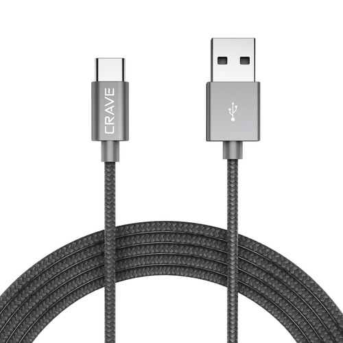 Type C Cable, USB-A to USB-C Cable Premium Nylon Braided Cable, 3 Feet ...
