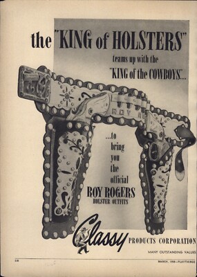 1950 PAPER AD Toy Roy Rogers Classy Cap Gun Pistol Holster Fancy | eBay