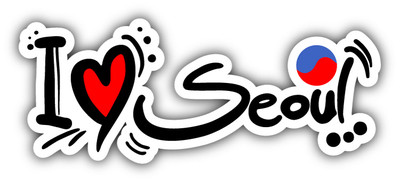 I Love Seoul South Korea Slogan Car Bumper Sticker Decal 6" x 3" | eBay