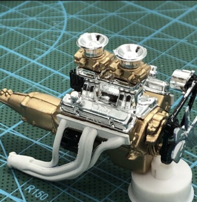 FOB SB Chevy Engine Tunnel Ram NO Headers UNBUILT GASSER 1:25AMT LBR ...