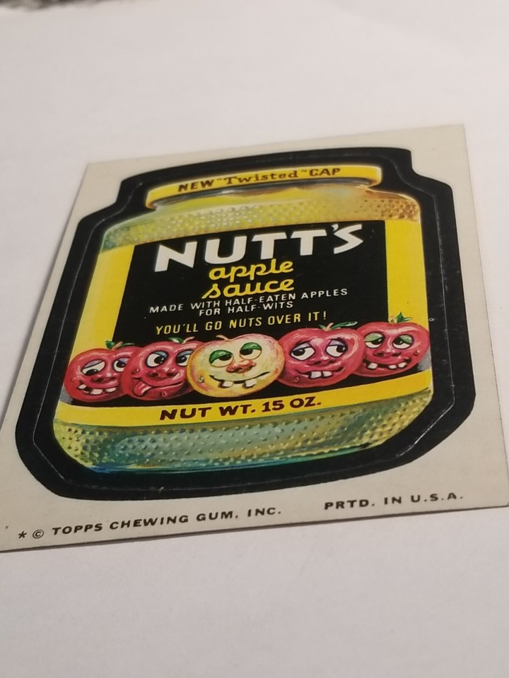1974 Wacky Packages Original Series Motts "NUTTS APPLE SAUCE FOR HALF ...