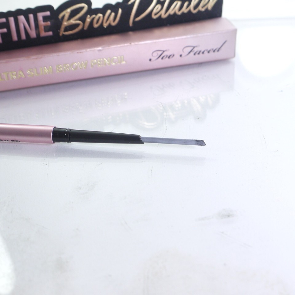 Too Faced Ultra Slim Brow Pencil0.08G Smudge Proof WP Soft Black 80% ...