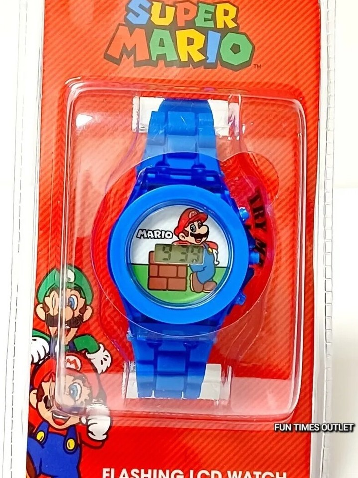 Super Mario Watch Kids Boys Digital Wristwatch Flashing Lights Reloj ...