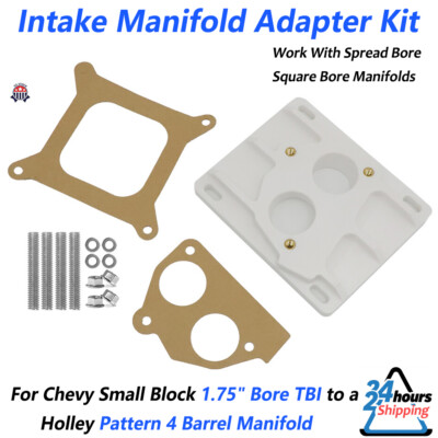 Intake Manifold Adapter For Chevy TBI Fuel Injection To 4 Barrel ...
