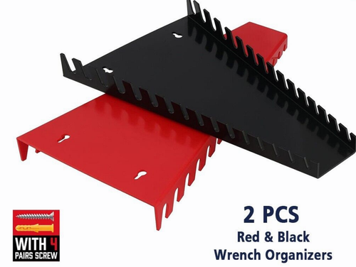 Wrench Organizer Holder 2 Pack Tool Box Storage Sockets Tray Rail ...