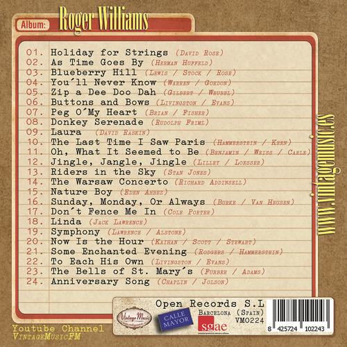 ROGER WILLIAMS CD Vintage Dance Orchestra / Piano , Forties Hits ...