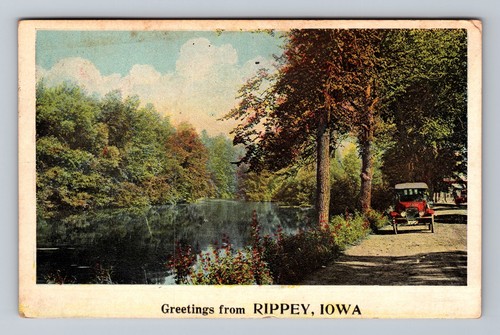 Iowa IA Rippey Scenic Greetings River Vintage Postcard Souvenir ...