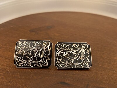 Vintage Sterling Silver Japan AMITA Cufflinks Carved | eBay