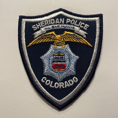 Sheridan Colorado police patch obsolete shoulder | eBay