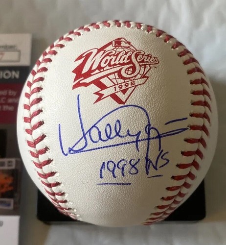 Wally Joyner Signed Autographed OMLB 1998 World Series Baseball Insc ...
