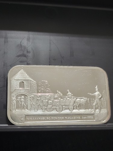 1975 Columbia Mint Williamsburg Powder Magazine Silver Art Bar TCM-15 ...