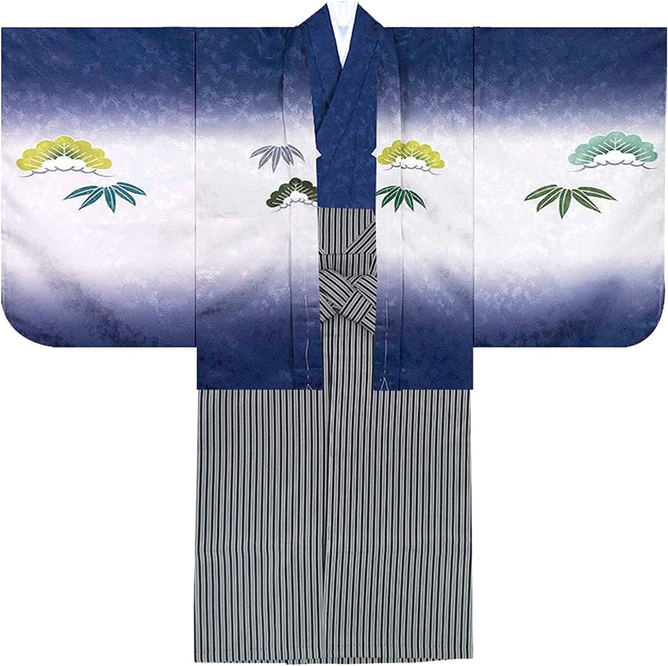 Boy's Hakama 5yr Old Celebration Traditional Formal Ware Navy Blue ...