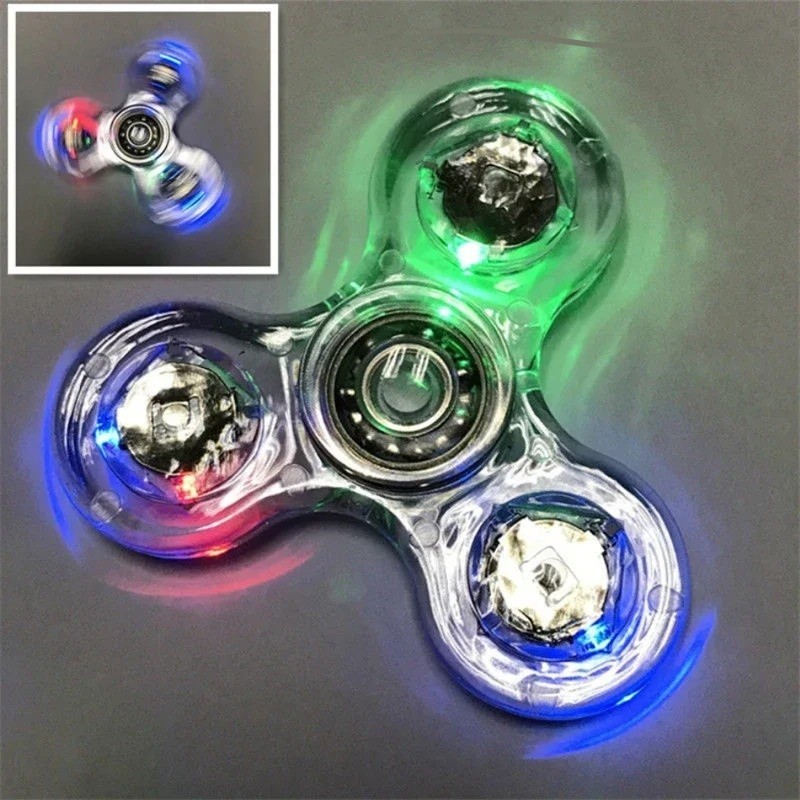 Luminous LED Fidget Spinner – Glow-in-the-Dark Light-Up Stress Relief ...