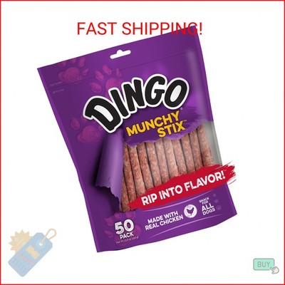 Dingo Rawhide Munchy Stix for Dogs, Rawhide Chews Made with Real ...