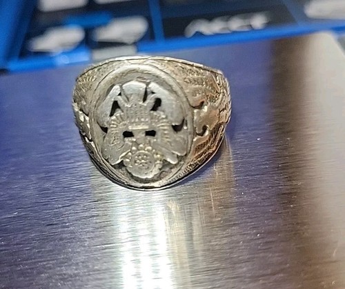 Antique Sterling Silver Presidential Seal Eagle Military Signet Ring ...