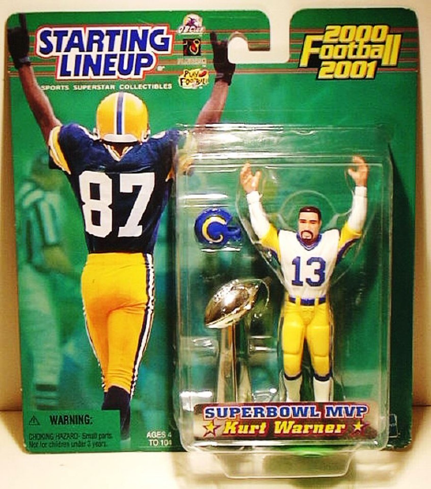 2000-2001 HASBRO STARTING LINEUP WALMART KURT WARNER ST LOUIS RAMS ...