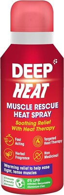DEEP HEAT MUSCLE RESCUE HEAT SPRAY 72.5ML | eBay UK
