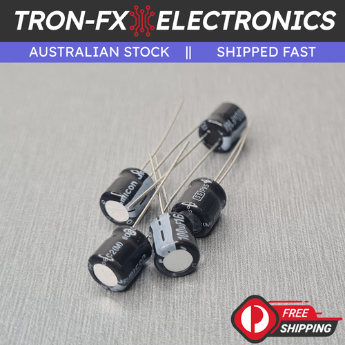 5PCS 100uF 16V SS Series Miniature PCB Electrolytic Capacitor 7.0x7.5mm ...