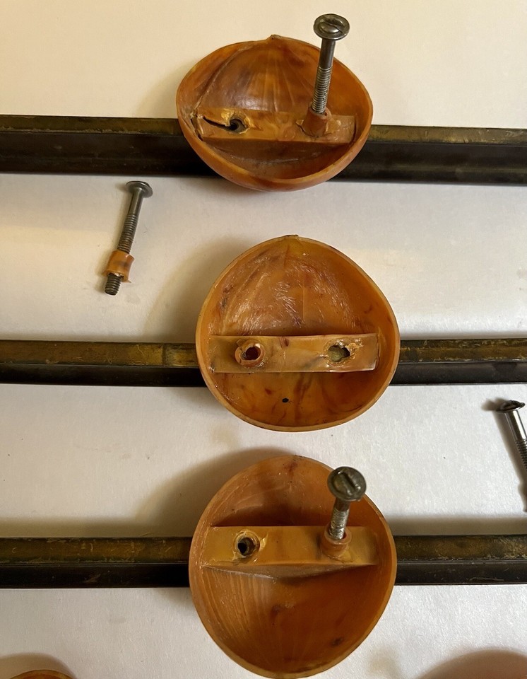 6 Rare Mid Century Modern/Retro Cabinet Drawer Pull Set, Copper And ...