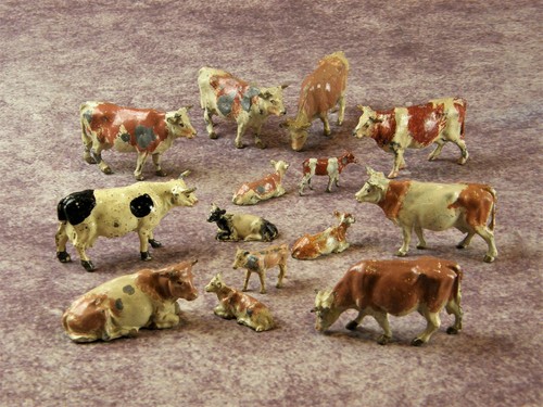 Vintage Lead Toy Britains Home Farm Series 107 pieces Farm Animals and ...