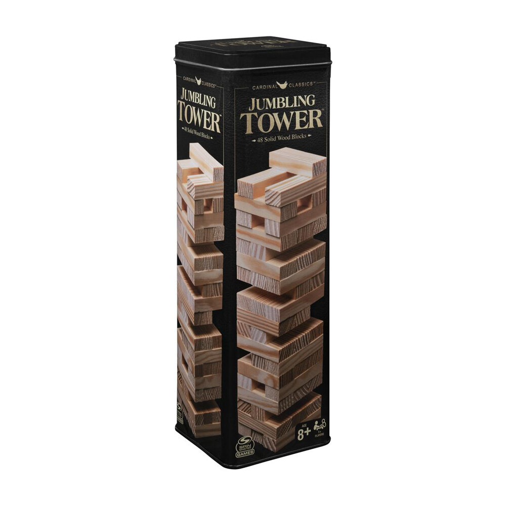 48pc Spin Master Cardinal Classics Jumbling Tower Wooden Blocks Stack ...