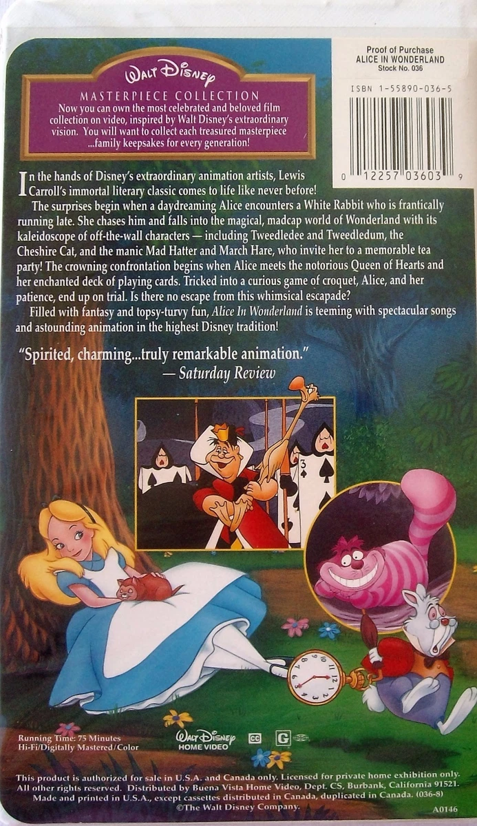 Alice In Wonderland 1999 Vhs